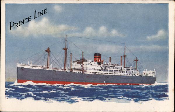 Prince Line Steamers Postcard
