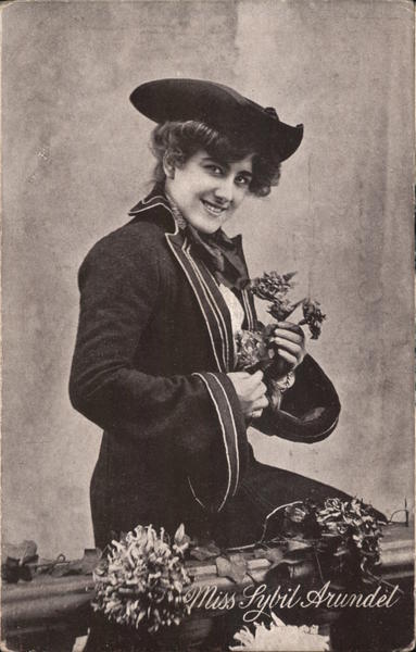 Miss Sybil Arundale Actresses Postcard