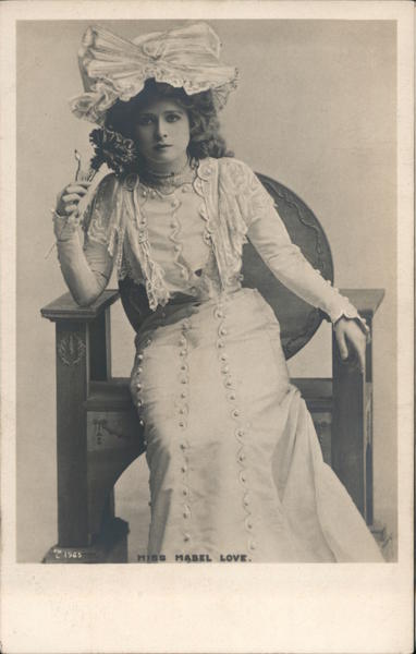 Miss Mabel Love Actresses Postcard