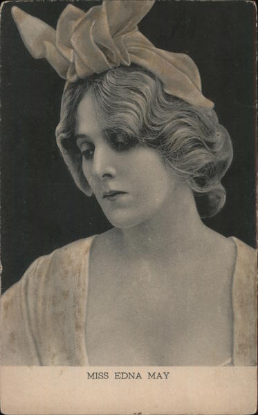 Miss Edna May Actresses Postcard