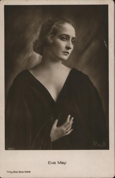 Eva May Actresses Postcard