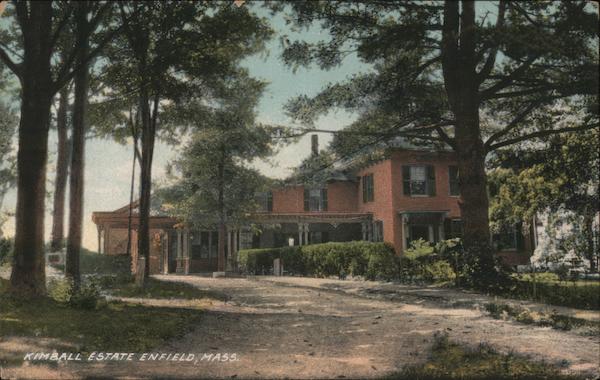 Kimball Estate Enfield, MA Postcard