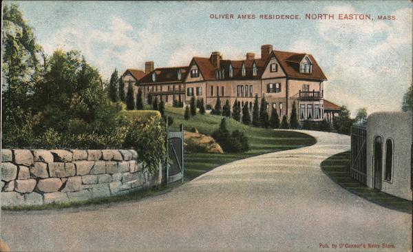 Oliver Ames Residence North Easton, MA Postcard Oliver Ames Residence North Easton, MA Postcard