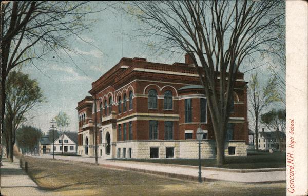 High School Concord, NH Postcard