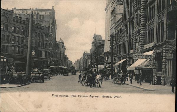 First Avenue, from Pioneer Square Seattle, WA Postcard