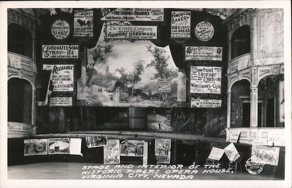 Stage and Interior of the Historic Pipers Opera House Virginia City, NV ...