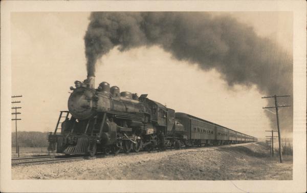 Locomotive with smoke Locomotives Postcard