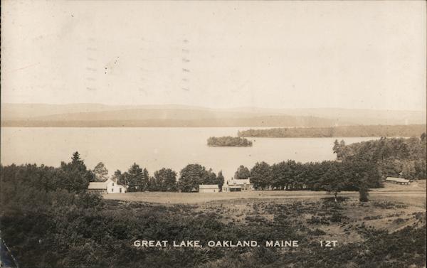 Great Lake Oakland, ME Postcard