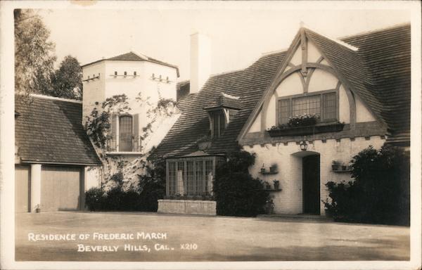 Residence of Frederic March Beverly Hills, CA Postcard