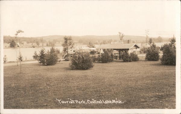 Tourist Park Central Lake, MI Postcard
