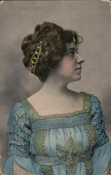 Photo of Actress Miss Sarah Truax Actresses Postcard