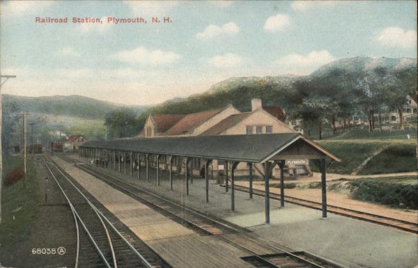 Railroad Station Plymouth, NH Postcard