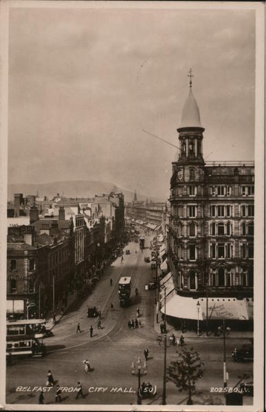Belfast from City Hall Northern Ireland Postcard