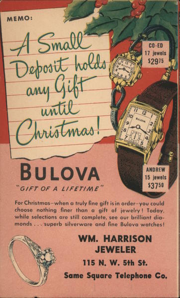Bulova Watches for Christmas - Wm. Harrison Jeweler, Authorized ...