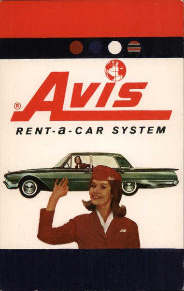 AVIS Rent-A-Car System Features Fords Cars Postcard