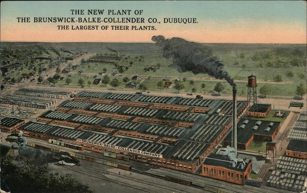the New Plant of The Brunswick-Balke-Collender Co Dubuque, IA Postcard