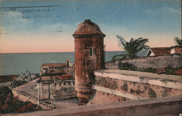 Bastion of Santo Domingo Cartagena, Colombia South America Postcard Bastion of Santo Domingo Cartagena, Colombia South America Postcard