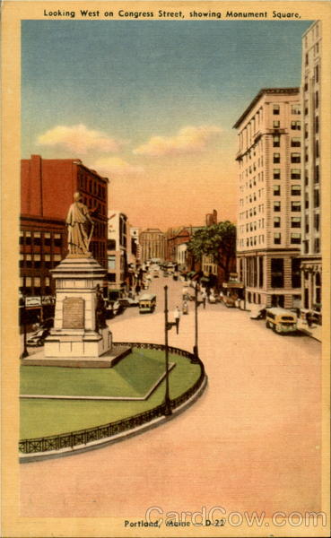 Monument Square, Congress Street Portland, ME