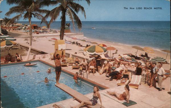 The New Lido Beach Motel Miami Beach, FL Postcard