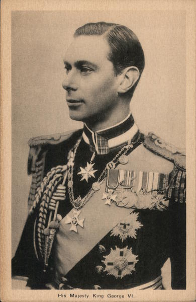 His Majesty King George VI Royalty Postcard