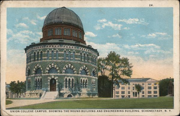 Union College Campus, Showing the Round Building and Engineering ...