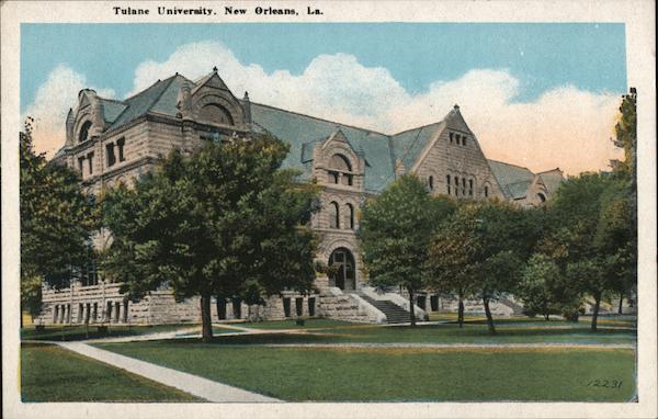 Tulane University On St. Charles Ave. Opposite Audubon Park Was Founded ...