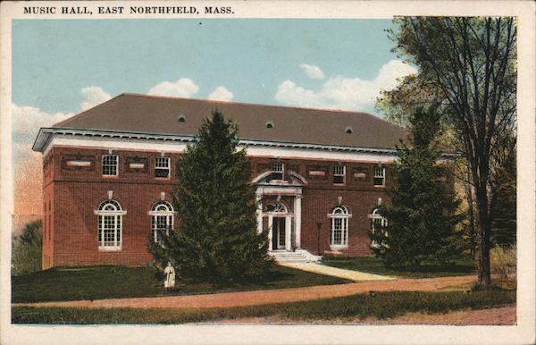 Music Hall East Northfield, MA Postcard