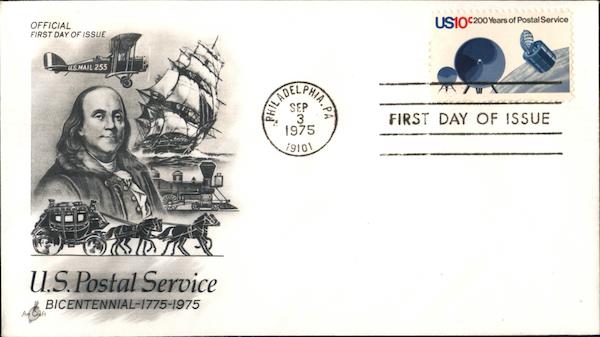 U.S. Postal Service Bicentennial - 1775-1975 First Day Covers First Day ...