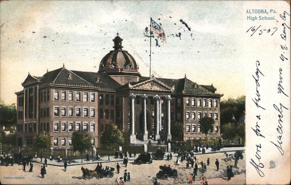 High School Altoona, PA Postcard