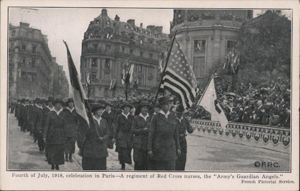 Fourth of July Celebration in Paris--A Regiment of Red Cross Nurses ...