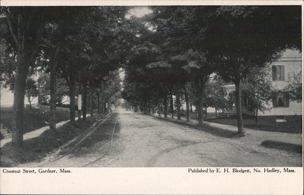 Chestnut Street Gardner, MA Postcard