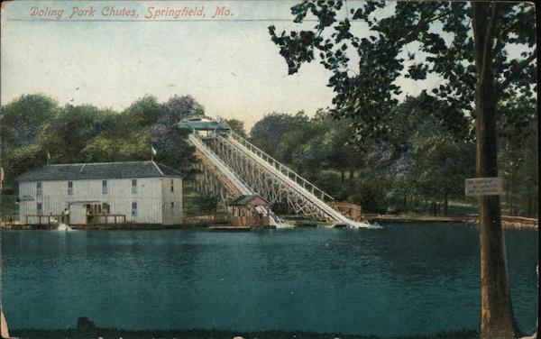 Doling Park Chutes Springfield, MO Postcard