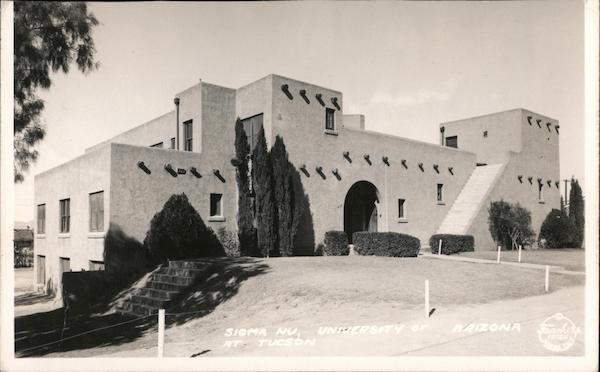Sigma Nu, University of Arizona Tucson, AZ Postcard