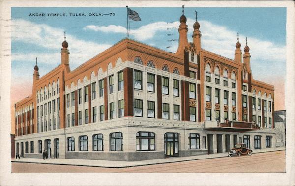 Akdar Temple Tulsa, OK Postcard