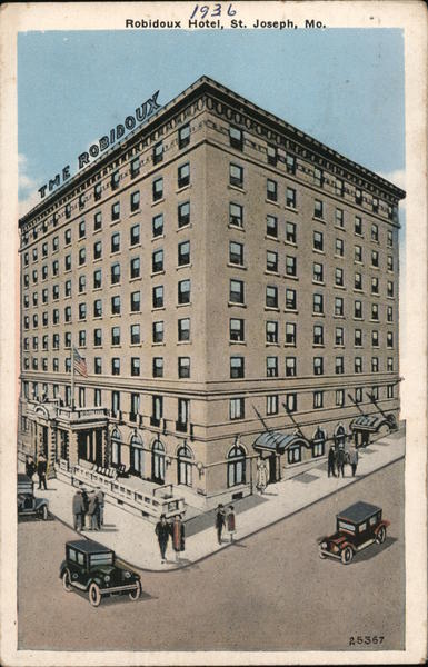 Robidoux Hotel St. Joseph, MO Postcard