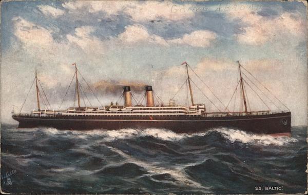 S.S. Baltic Is The Principal Vessel Of The White Star Fleet and Largest ...