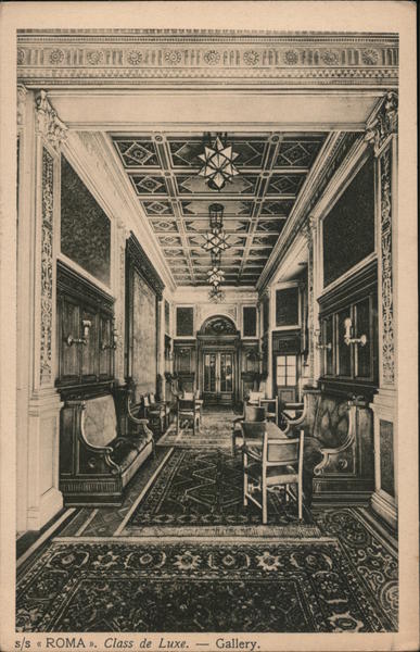 SS Roma - Class de Luxe - Gallery Steamers Postcard