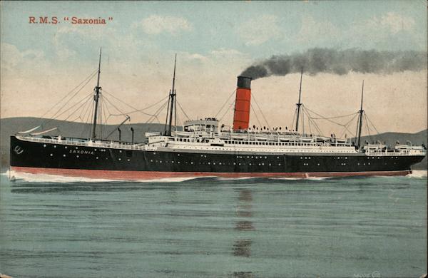 R.M.S. "Saxonia" Steamers Postcard