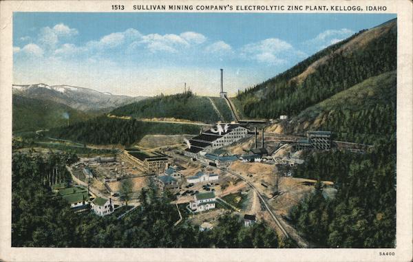 Sullivan Mining Company's Electrolytic Zinc Plant Kellogg, ID Postcard
