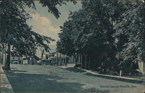 Danville Square Quebec Canada Postcard