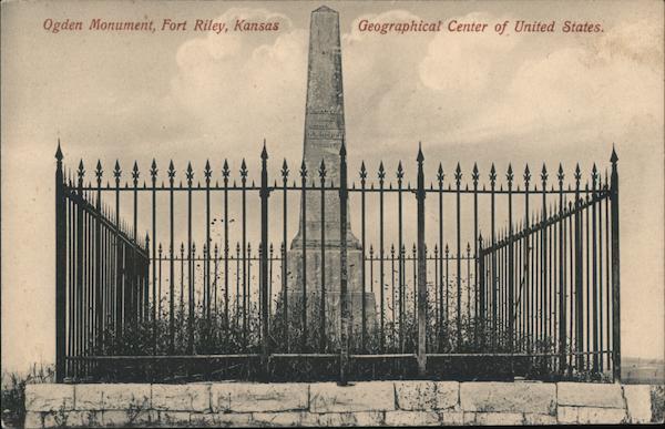 Ogden Monument, Geographical Center of the United States Fort Riley, KS ...