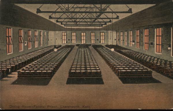 Dining Room, Federal Prison Leavenworth, KS Postcard