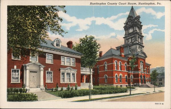 Huntingdon County Court House Pennsylvania Postcard