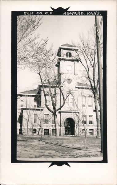 Elk County Court House Howard, KS Postcard