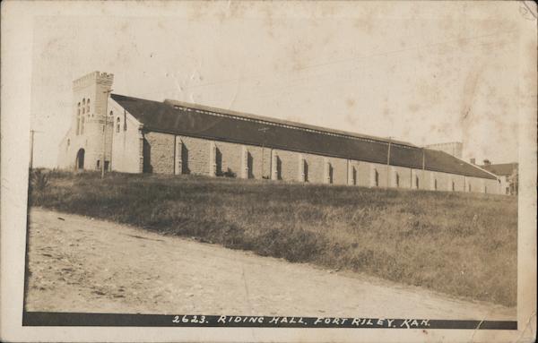Riding Hall Fort Riley, KS Postcard
