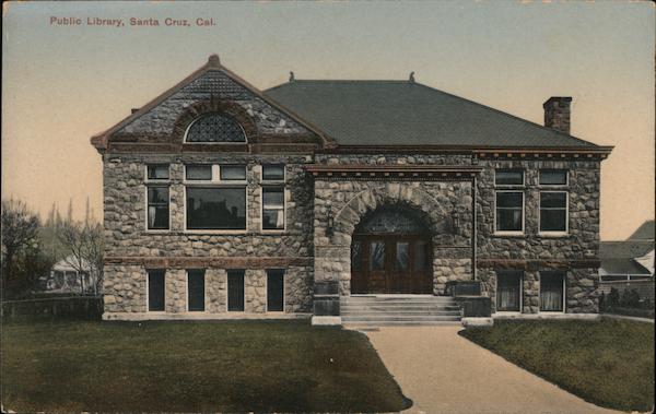 Public Library Santa Cruz, CA Postcard