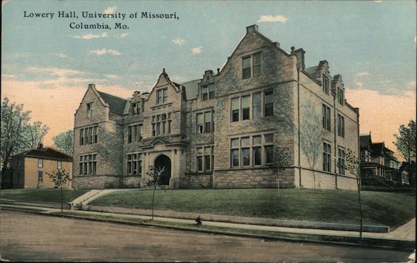 Lowery Hall, University of Missouri Columbia, MO Postcard