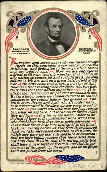 Lincoln's Address At Gettysburg Presidents