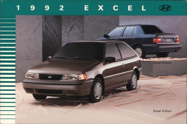 1992 Hyundai Excel Cars Postcard