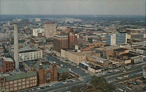 Downtown Topeka From Capitol Dome Kansas Postcard